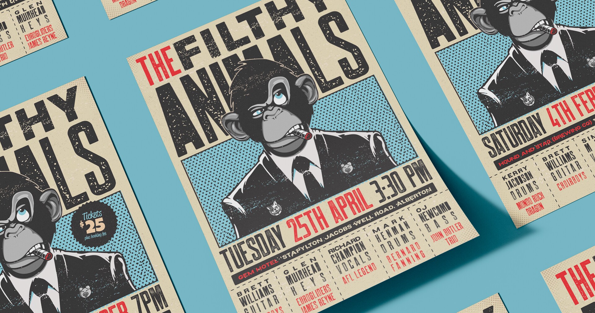 The Filthy Animals Band | Our Work | Grafix Garage