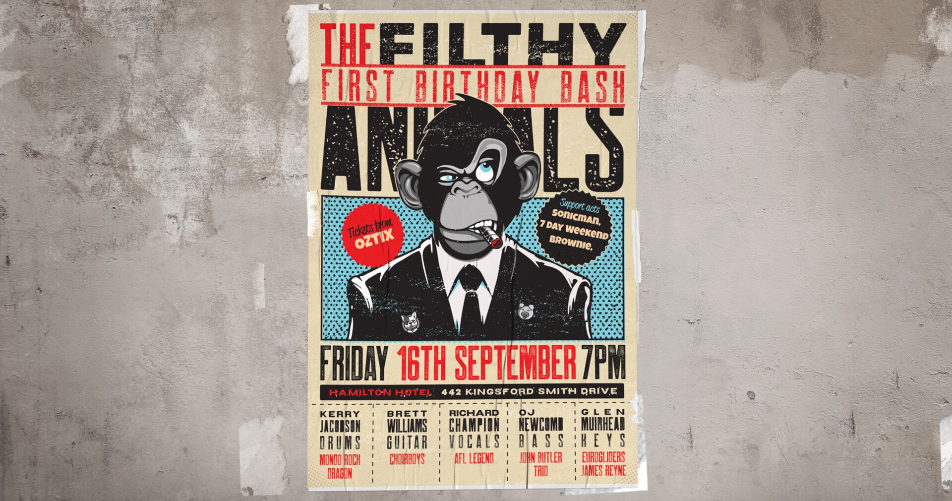 The Filthy Animals Band | Our Work | Grafix Garage